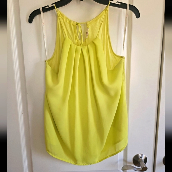 E M | Tops | Bright Yellow Tank Top Camisole Under Suit Jacket ...